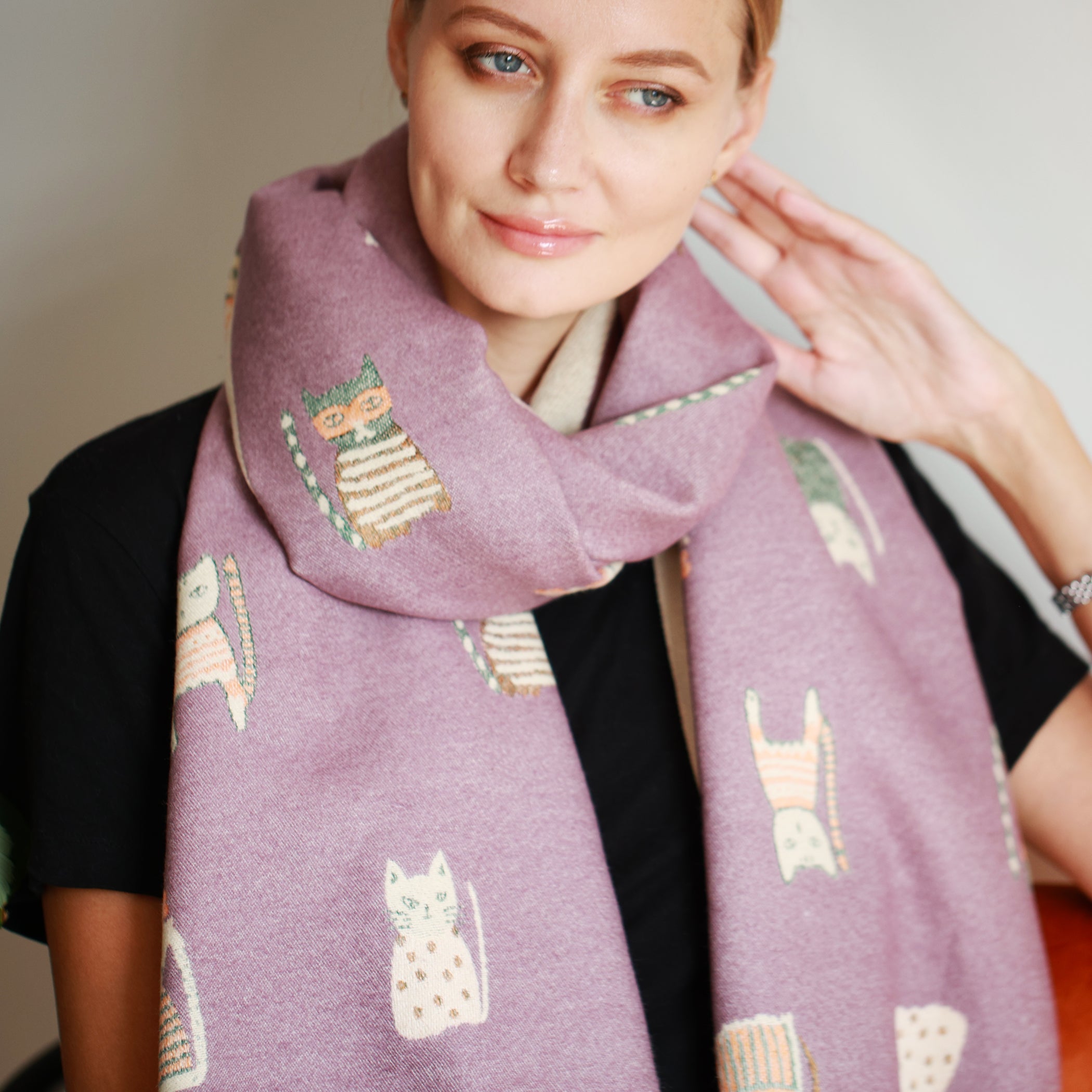 Spy Cat Cashmere Blend Scarf