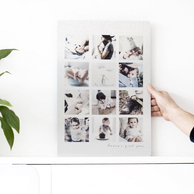 Personalised My First Year Metal Photo Collage